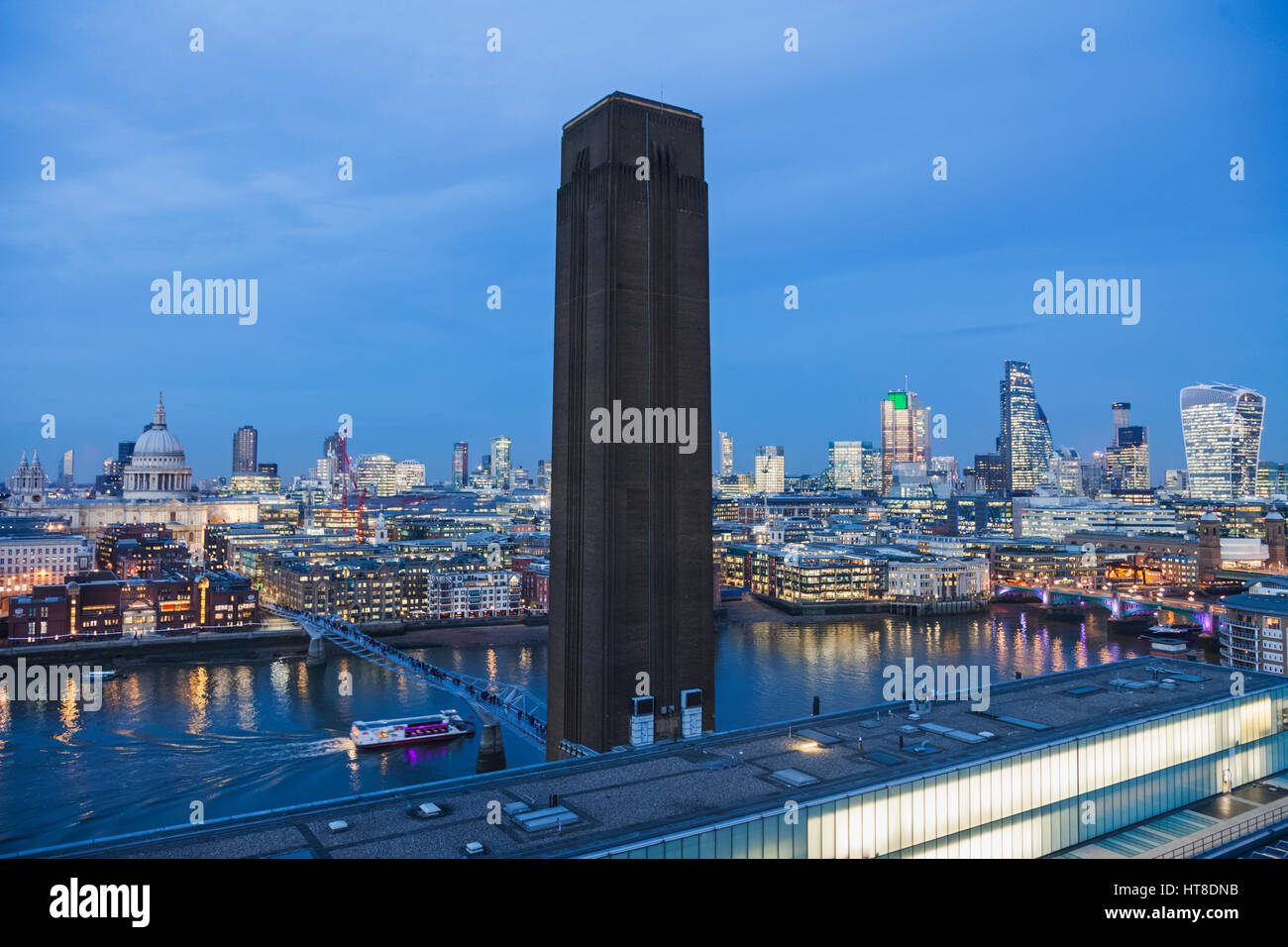 England, London, Southwark, Bankside, City Skyline View from Tate ...