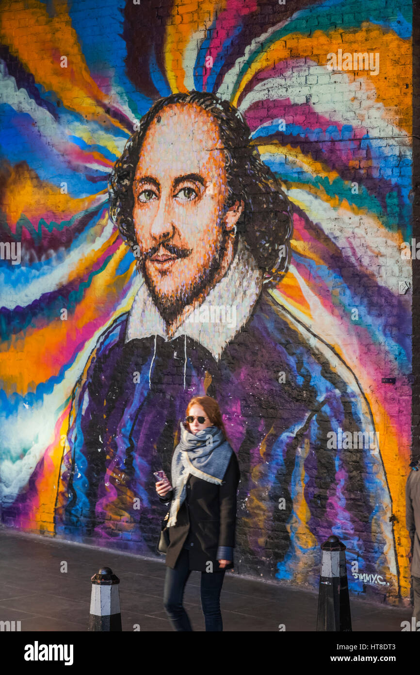 London southwark mural william shakespeare hi-res stock photography and ...