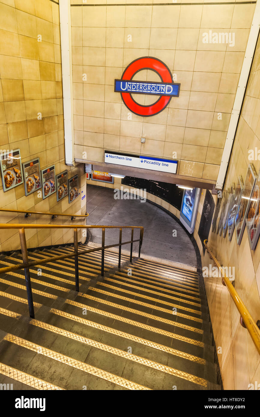 England, London, Underground Entrance Stock Photo - Alamy