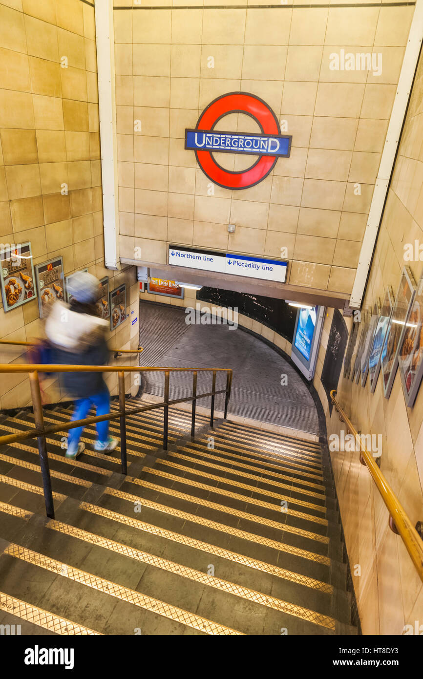 England, London, Underground Entrance Stock Photo - Alamy