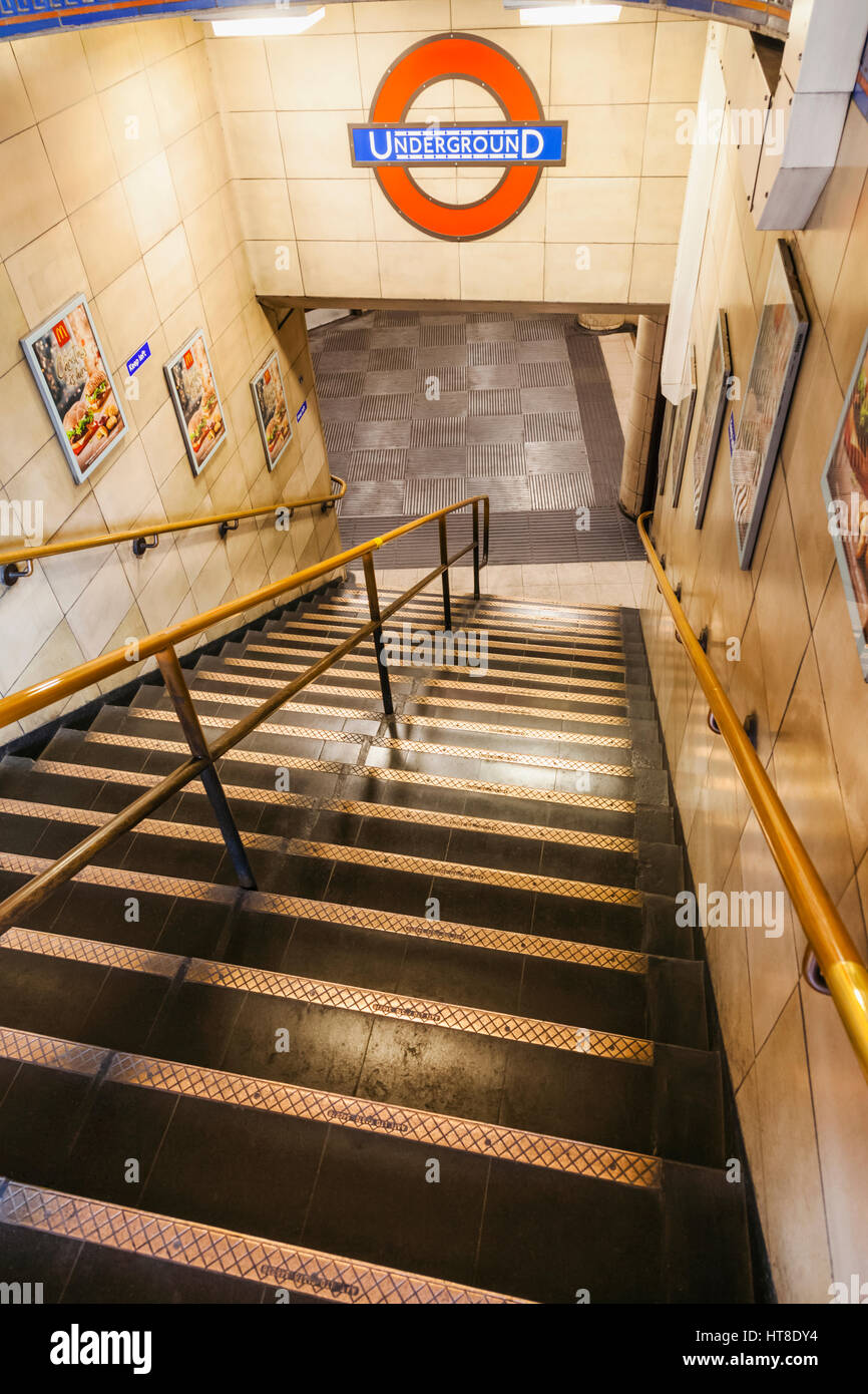 London underground stairs hi-res stock photography and images - Alamy