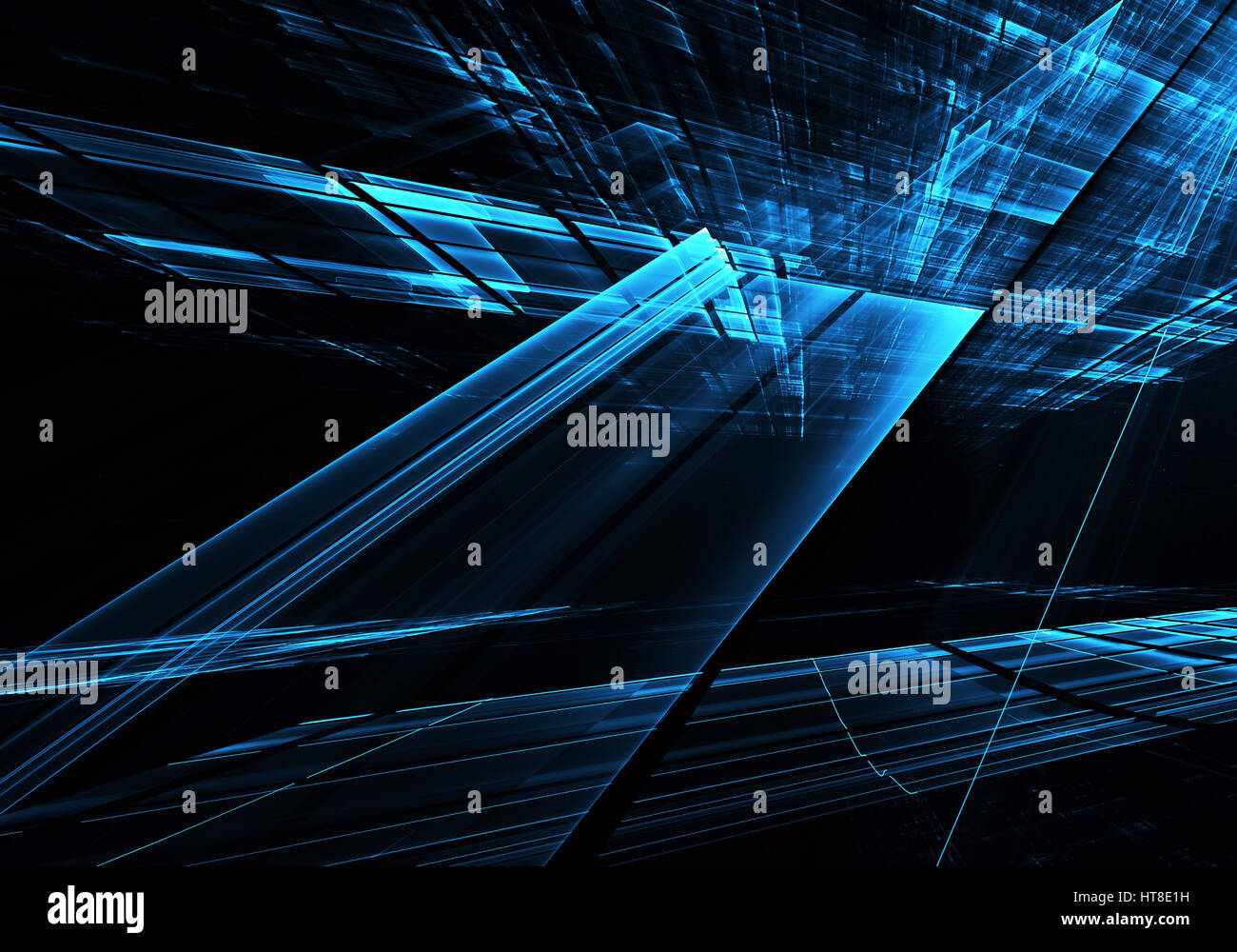 Computer generated abstract tehnology image. Three-dimensional fractal ...