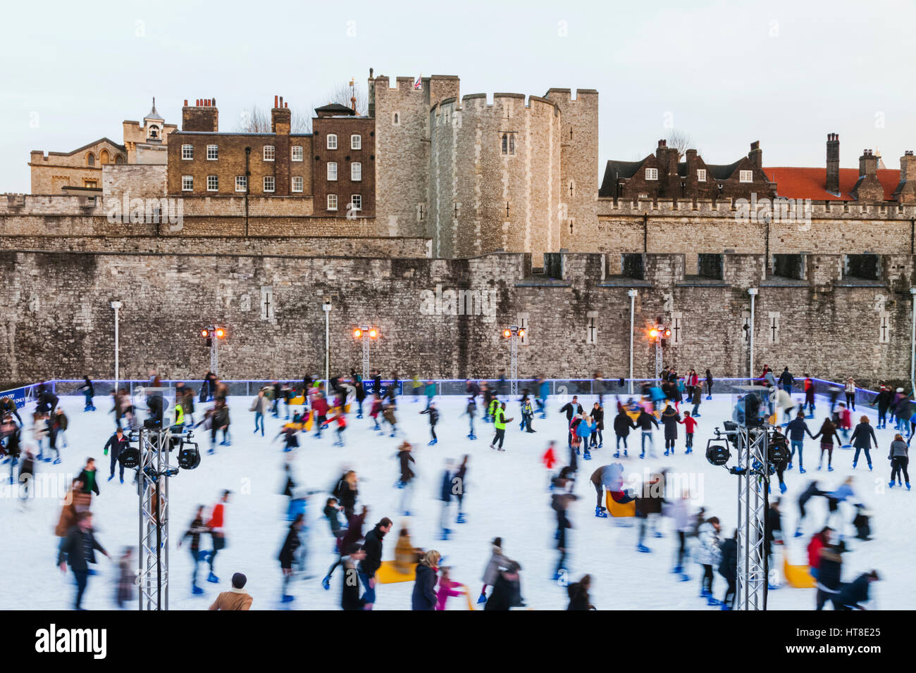 England, London, Tower of London, Ice Skating Stock Photo - Alamy