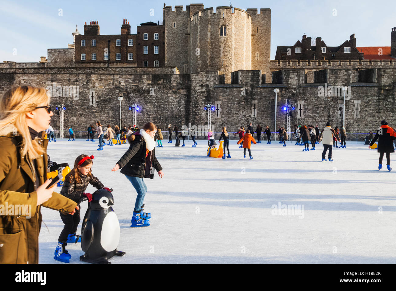 England, London, Tower of London, Ice Skating Stock Photo - Alamy