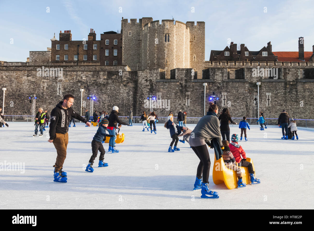 England, London, Tower of London, Ice Skating Stock Photo - Alamy