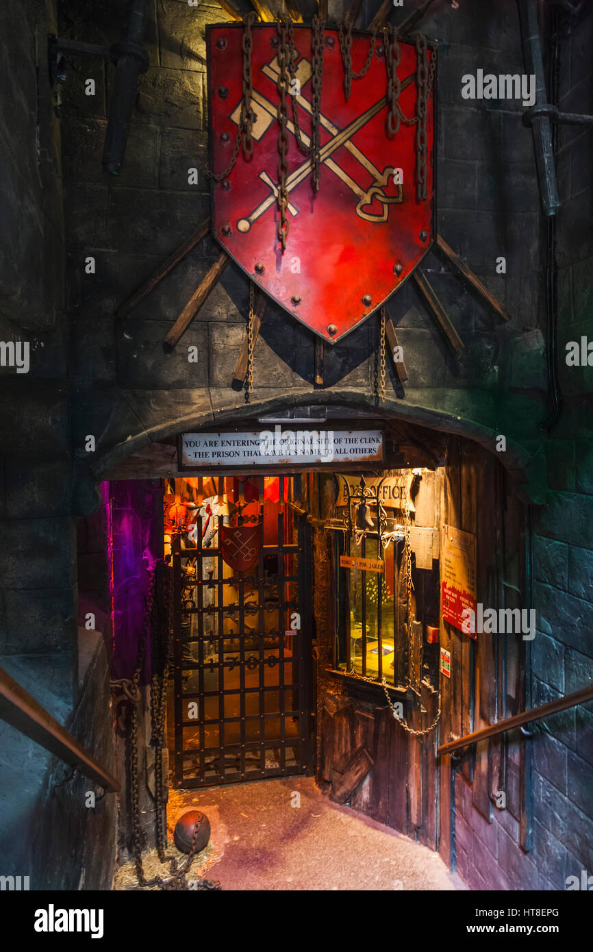 England, London, Southwark, Clink Street, Entrance to The Clink Museum ...