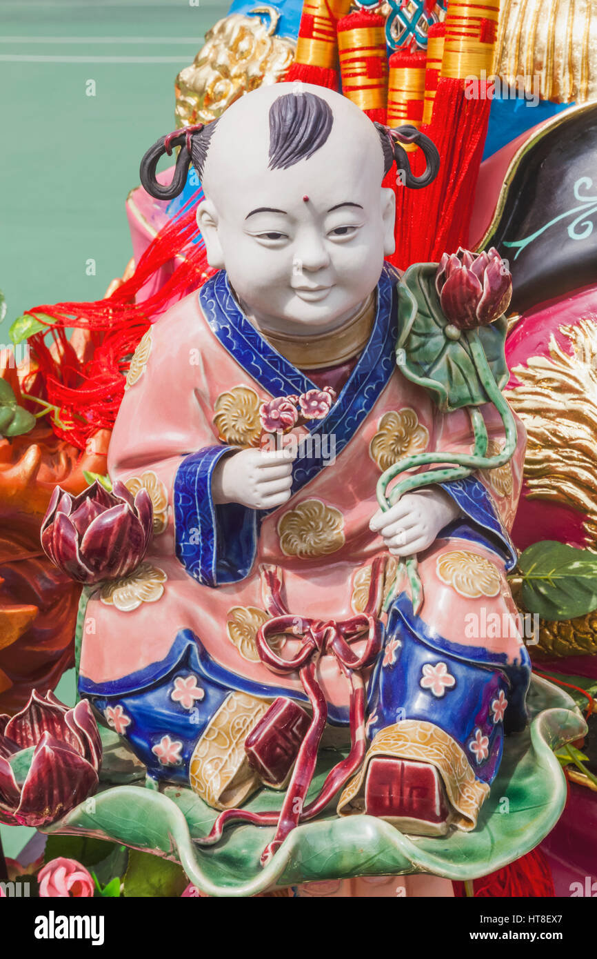 China, Hong Kong, Causeway Bay, Taoist Parade, Statue Detail depicting ...