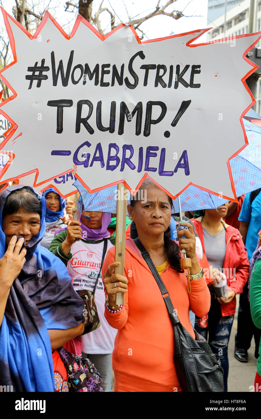 Philippines. 08th Mar, 2017. Woman's group GABRIELA Alliance march in ...