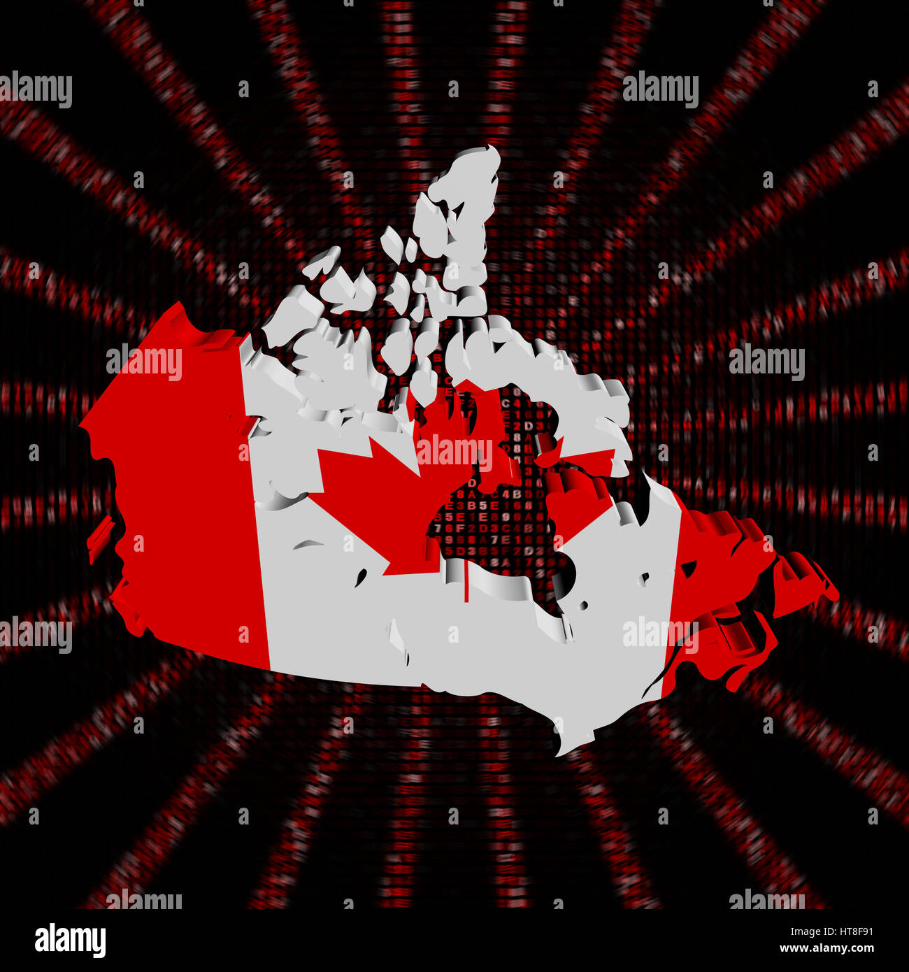 Canada flag 3d code canadian hi-res stock photography and images - Alamy