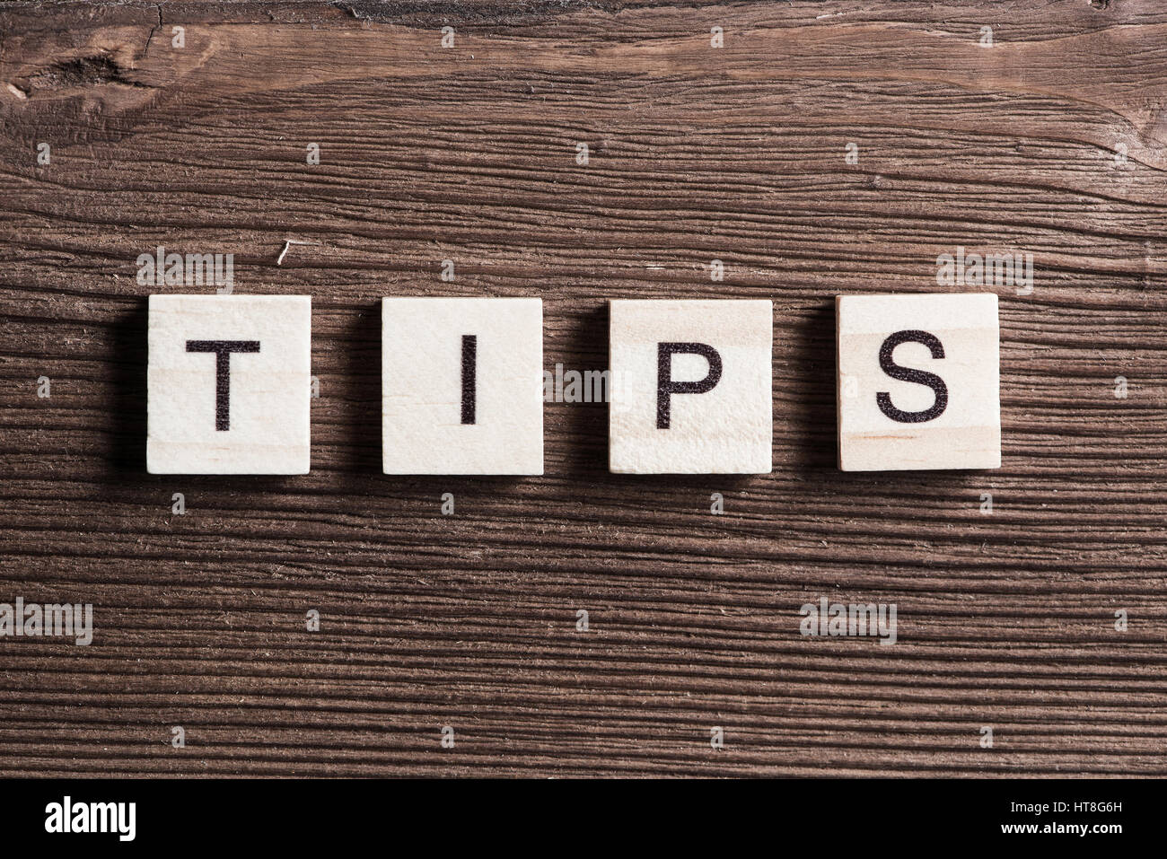 Tips word concept Stock Photo - Alamy