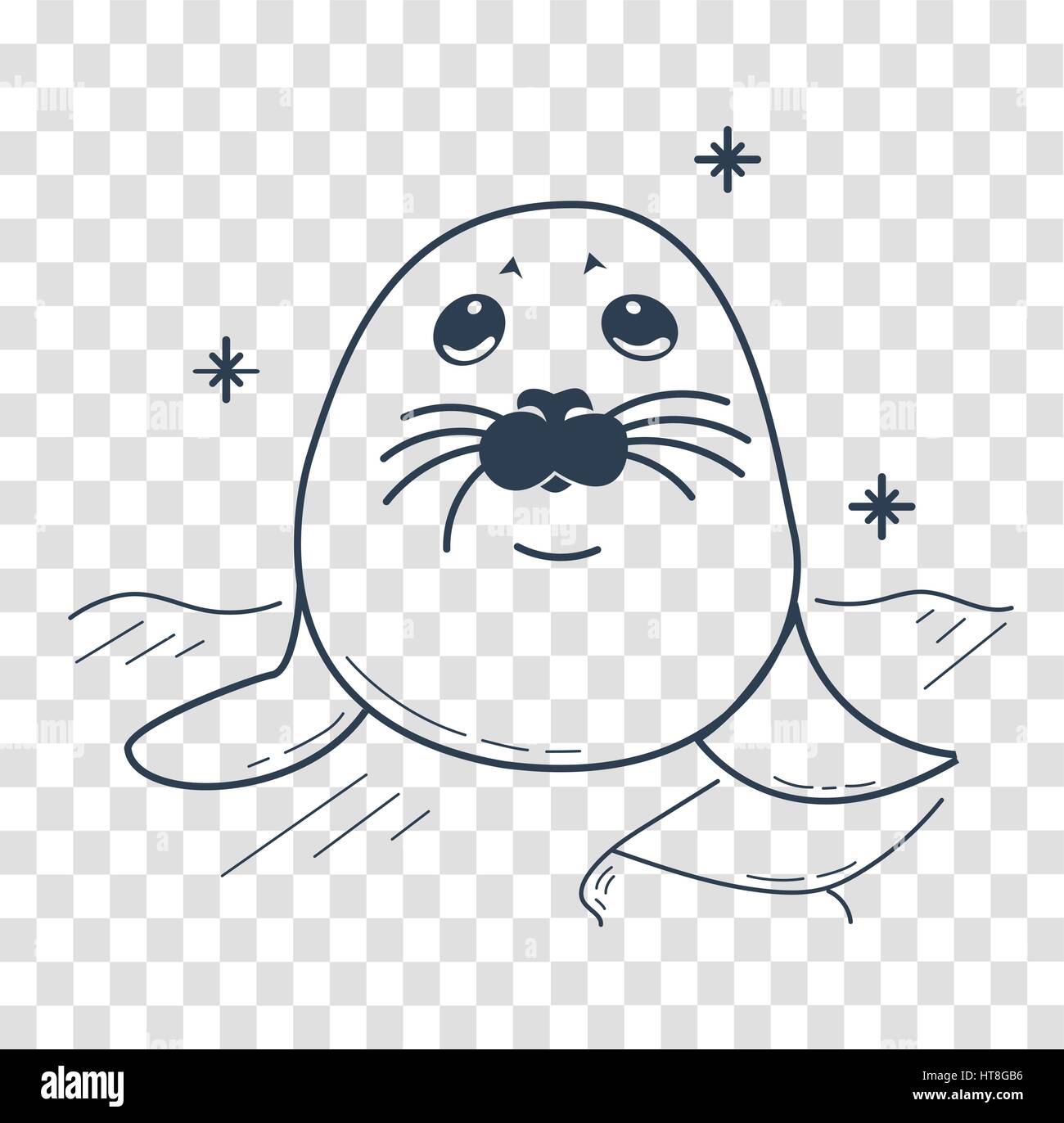 icon Protection seal pups. Icon in the linear style Stock Vector Image ...