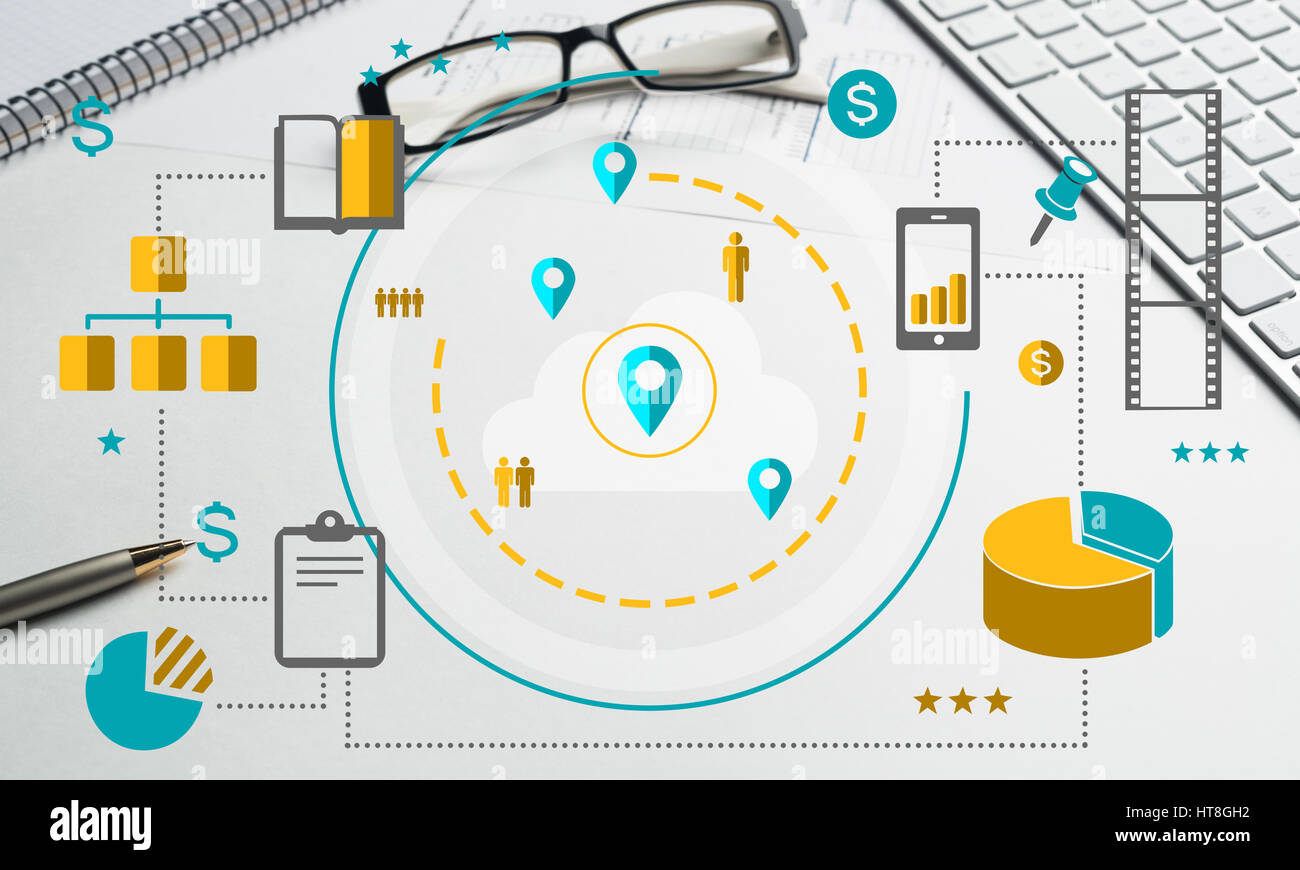 Wireless connection design Stock Photo - Alamy