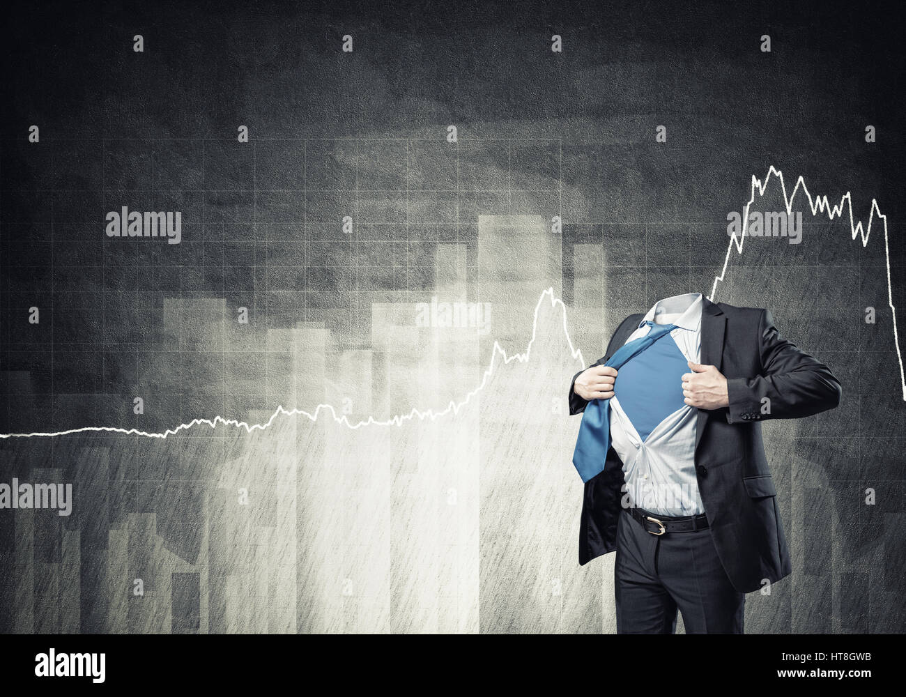 Headless super businessman Stock Photo - Alamy