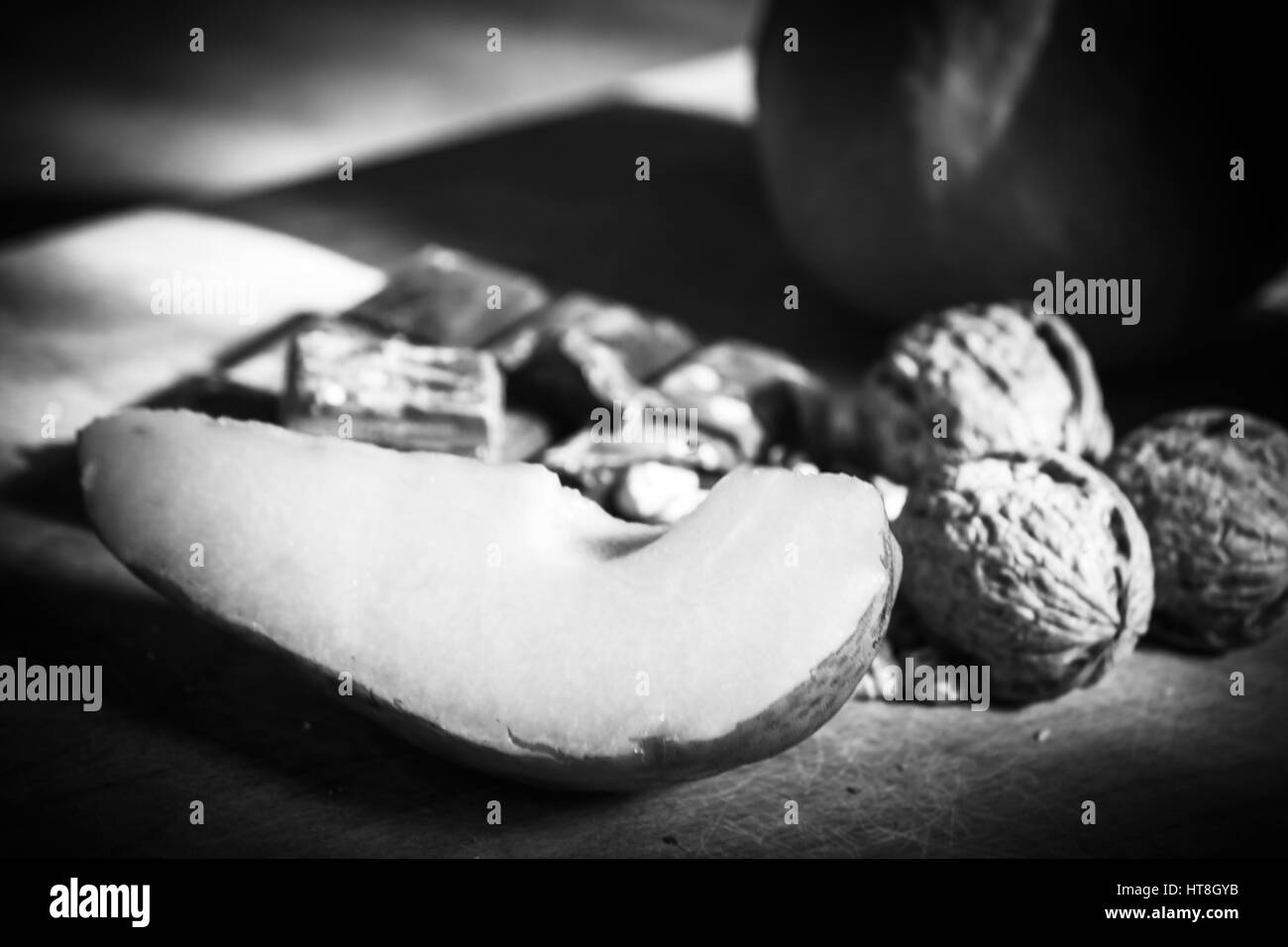 Nuts chocolate Black and White Stock Photos & Images - Alamy