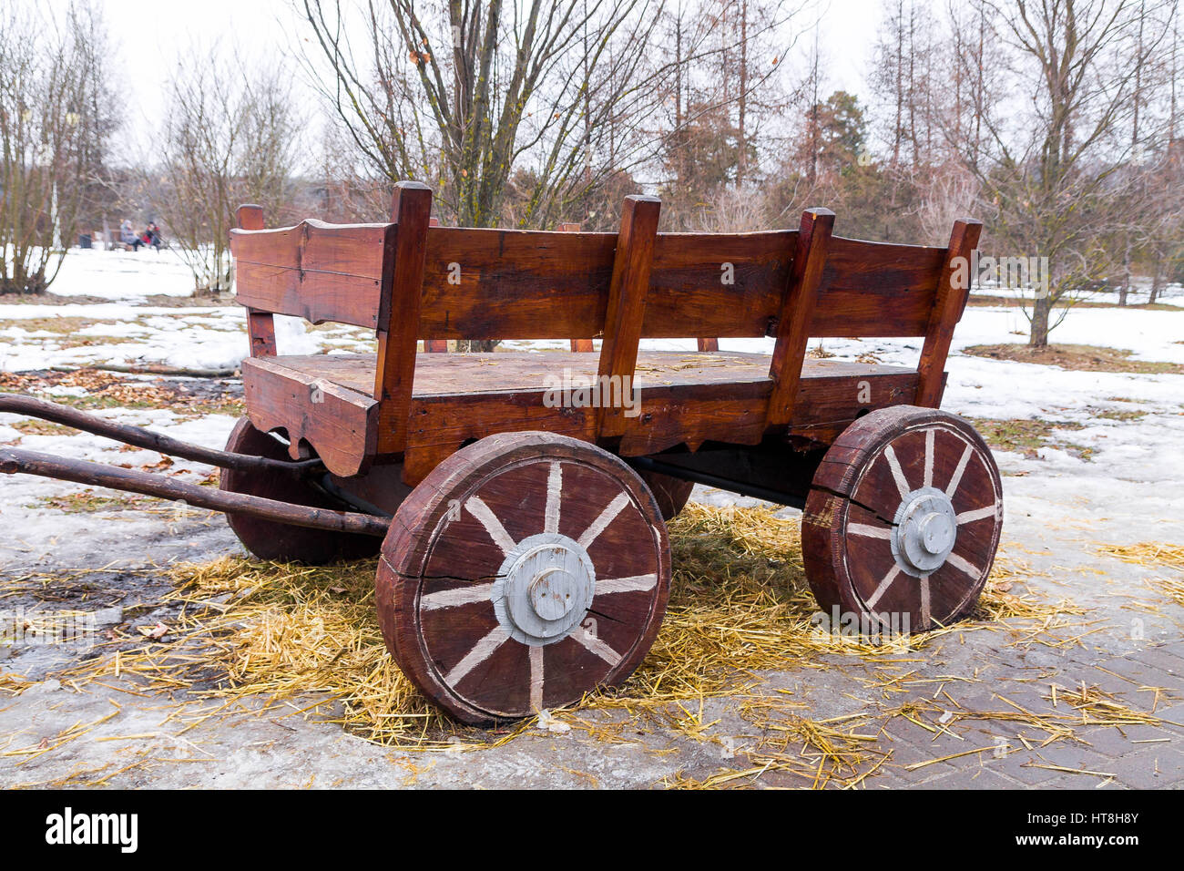 Carriage of the countryside. Wagon for hay transport Stock Photo - Alamy