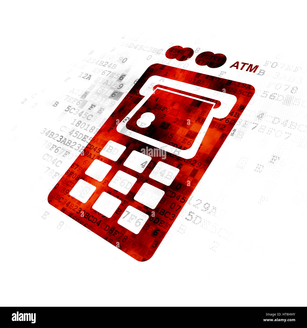 Banking concept: ATM Machine on Digital background Stock Photo - Alamy