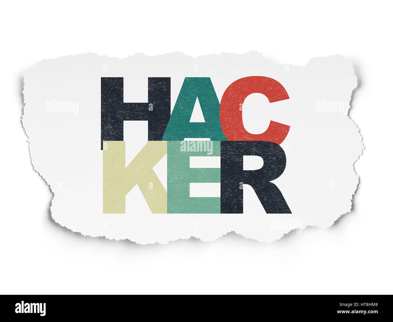 Security concept: Hacker on Torn Paper background Stock Photo - Alamy