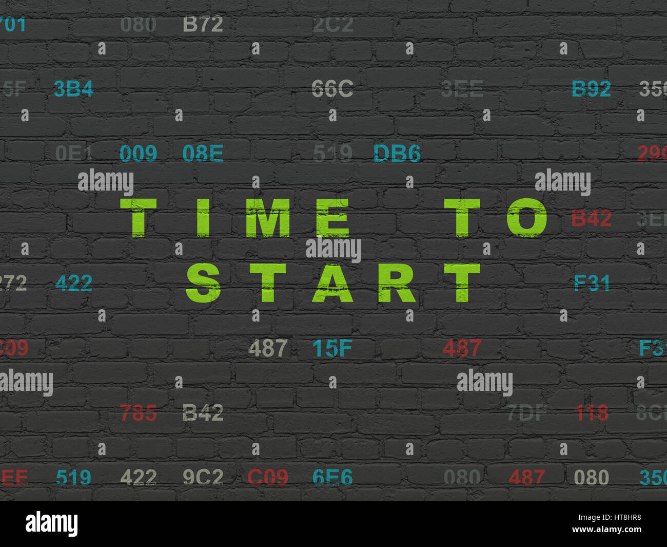 Timeline concept: Time to Start on wall background Stock Photo - Alamy