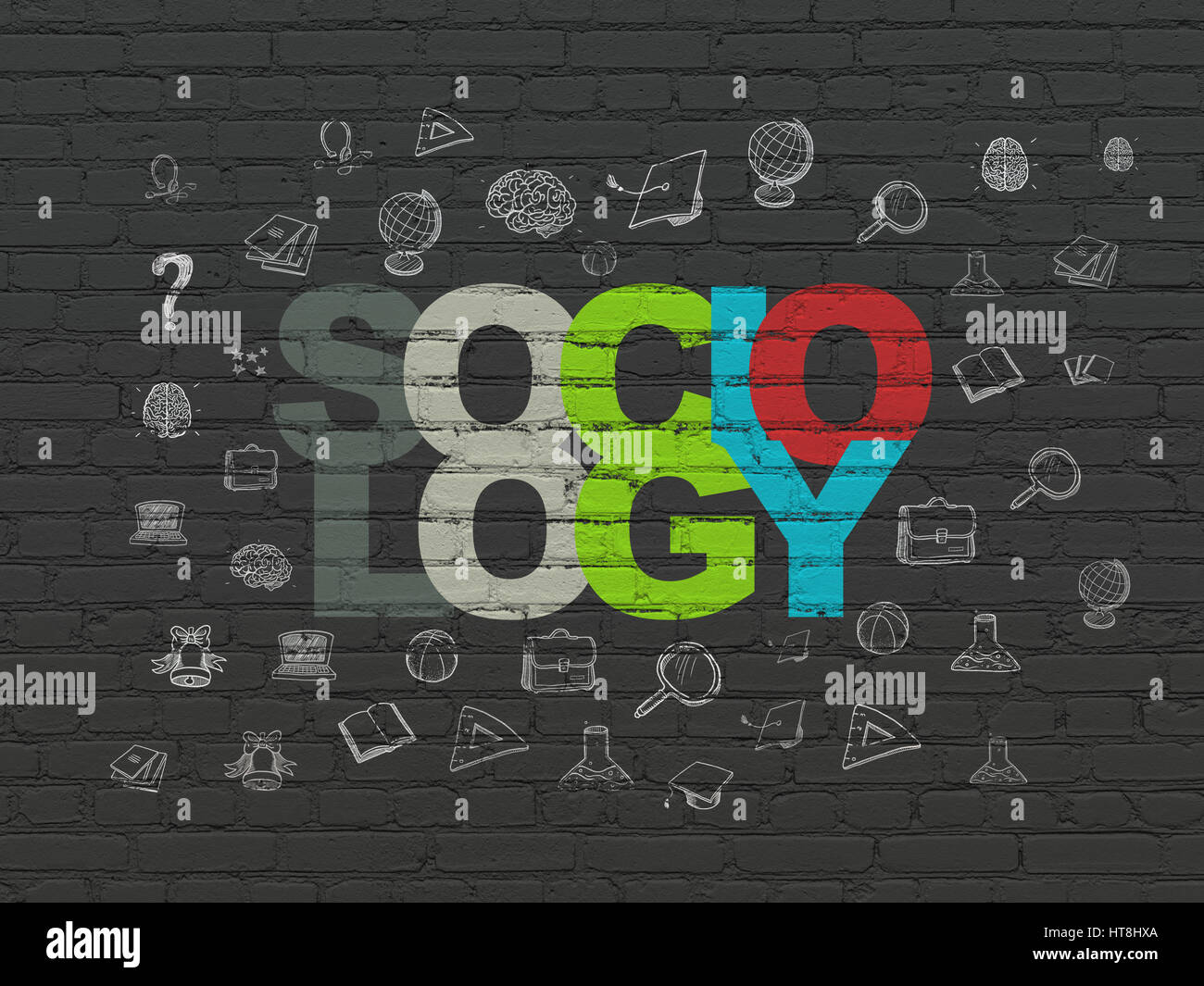 Education concept: Sociology on wall background Stock Photo - Alamy