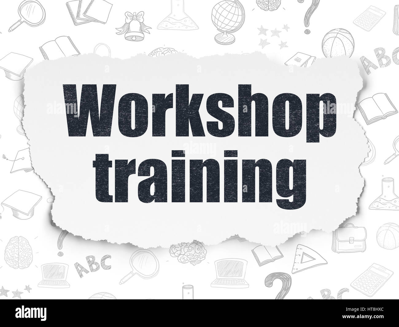 Studying concept: Workshop Training on Torn Paper background Stock ...