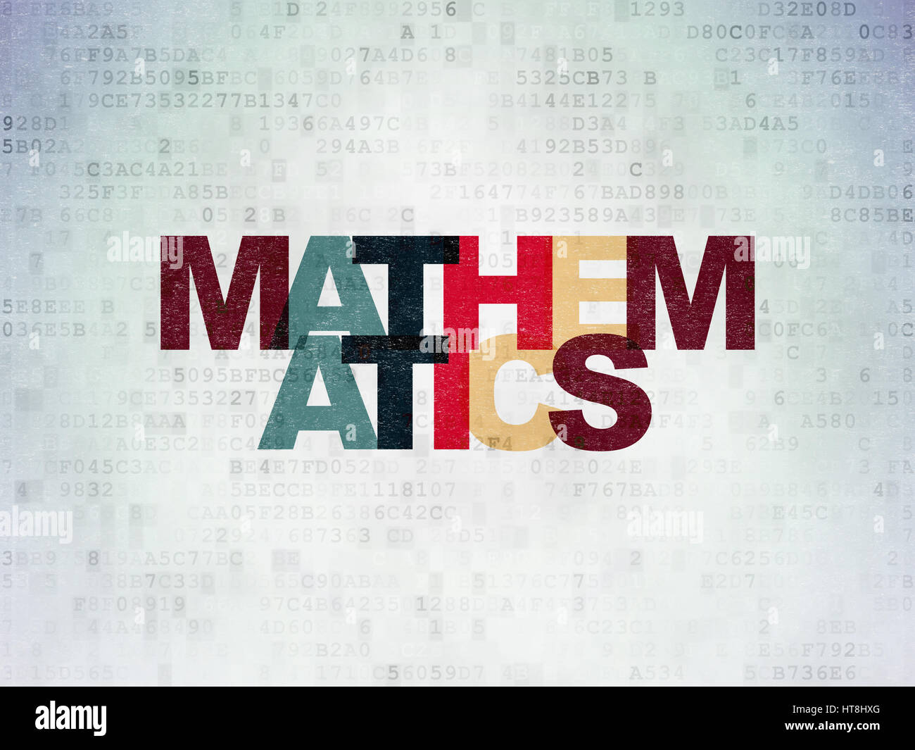 Studying concept: Mathematics on Digital Data Paper background Stock ...