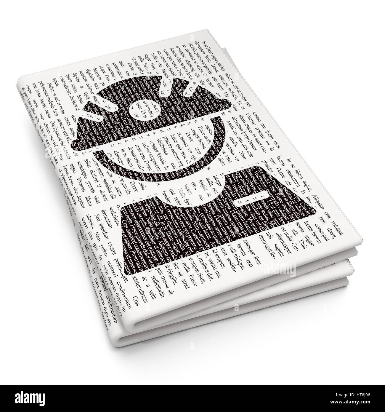 Manufacuring concept: Factory Worker on Newspaper background Stock ...