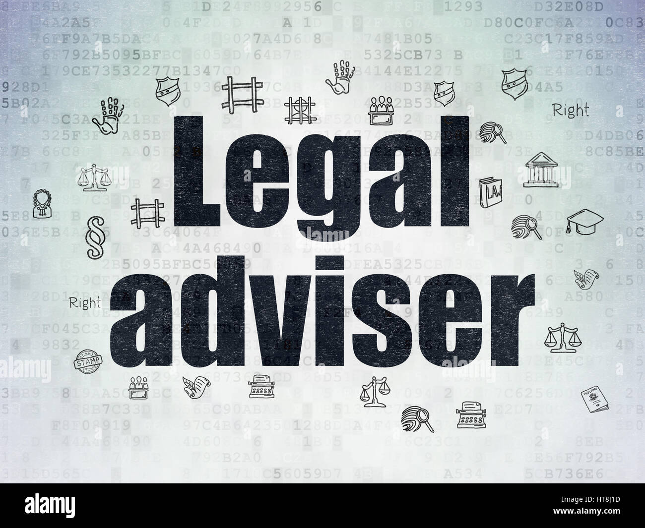 Law concept: Legal Adviser on Digital Data Paper background Stock Photo ...