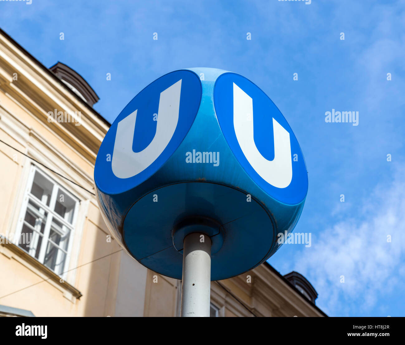U-Bahn station sign, Vienna, Austria Stock Photo - Alamy