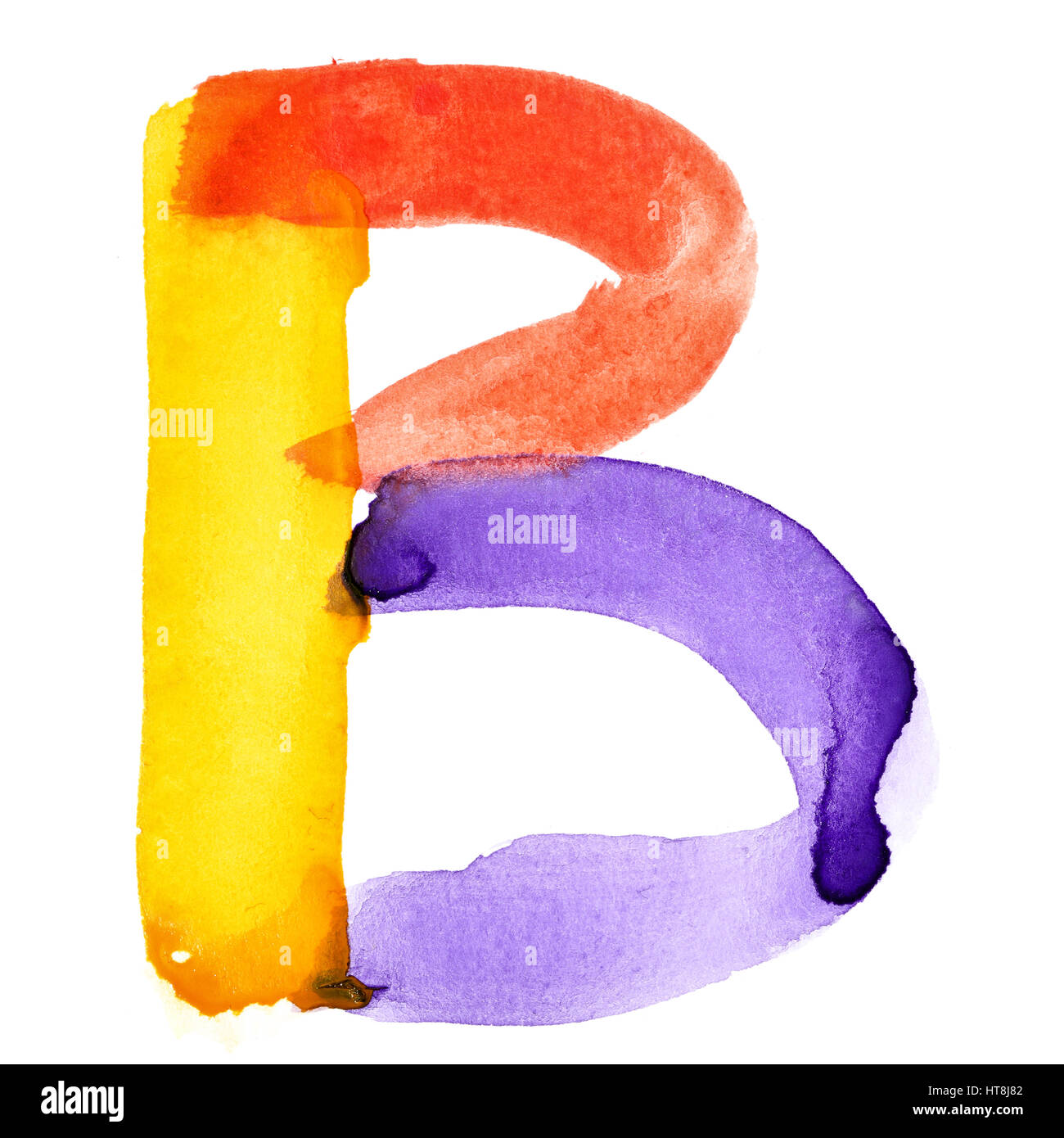 Colorful watercolor alphabet hi-res stock photography and images - Alamy