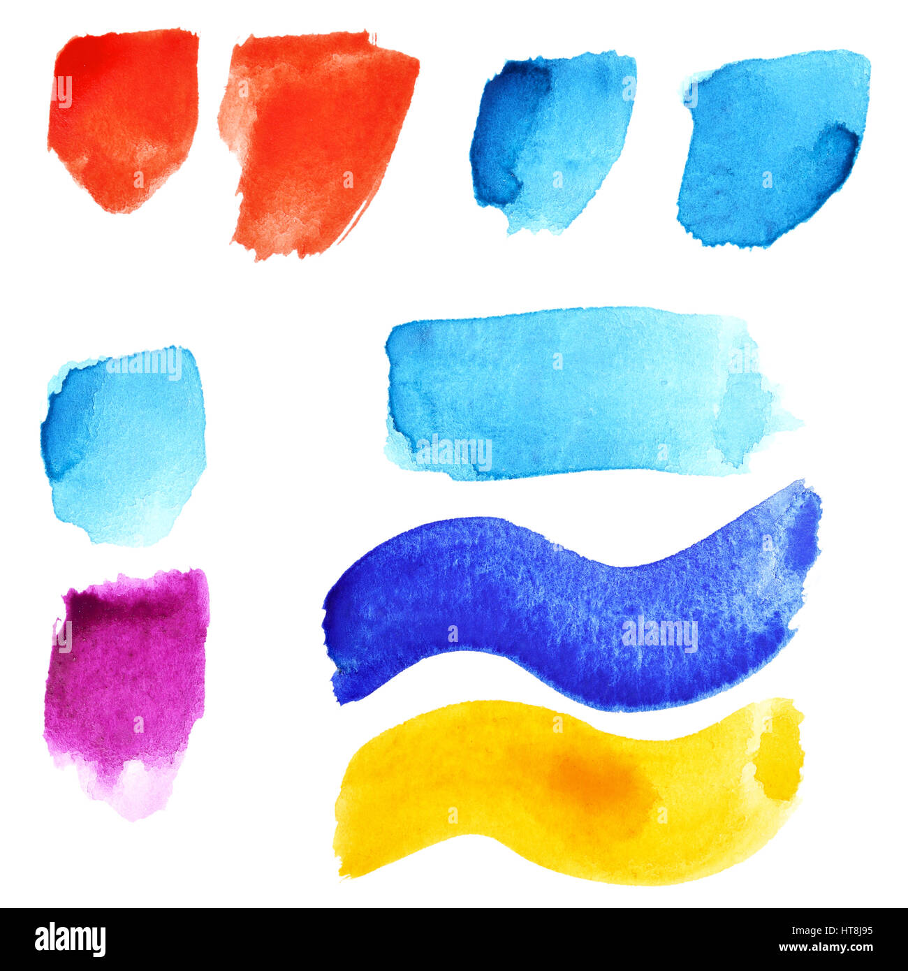 Punctuation marks - colorful watercolor alphabet Stock Photo - Alamy