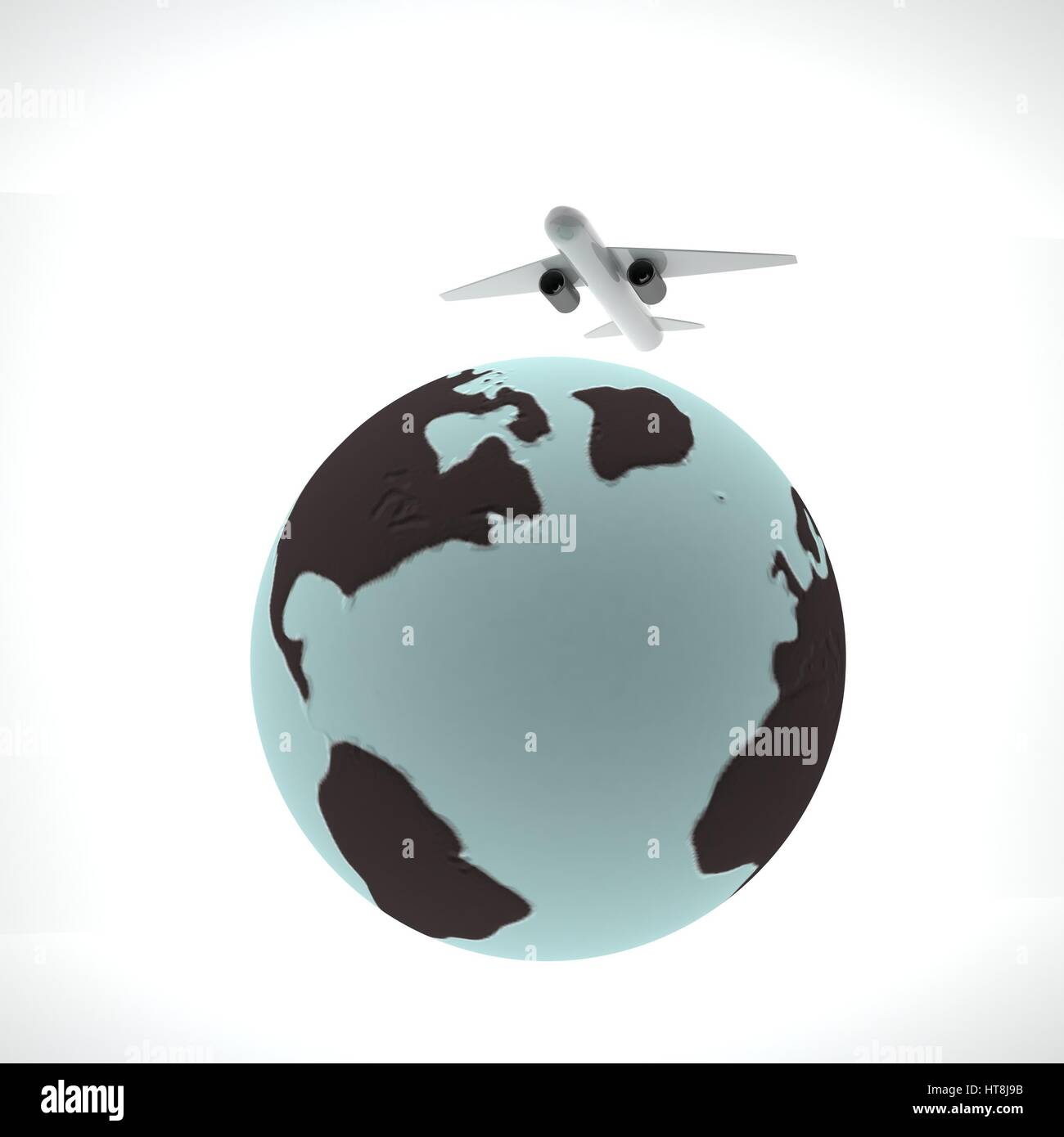 3d airplane routes world map hi-res stock photography and images - Alamy