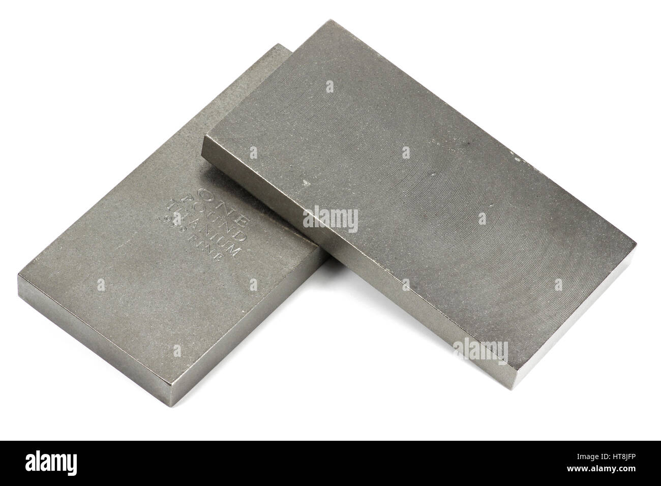 titanium ingots isolated on white background Stock Photo - Alamy