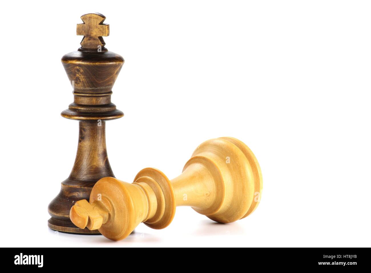 capitulated white king isolated on white background Stock Photo - Alamy