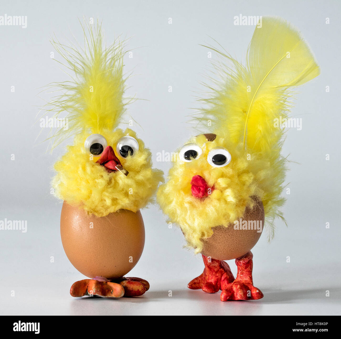 Pair of chicks isolated on white background Stock Photo - Alamy