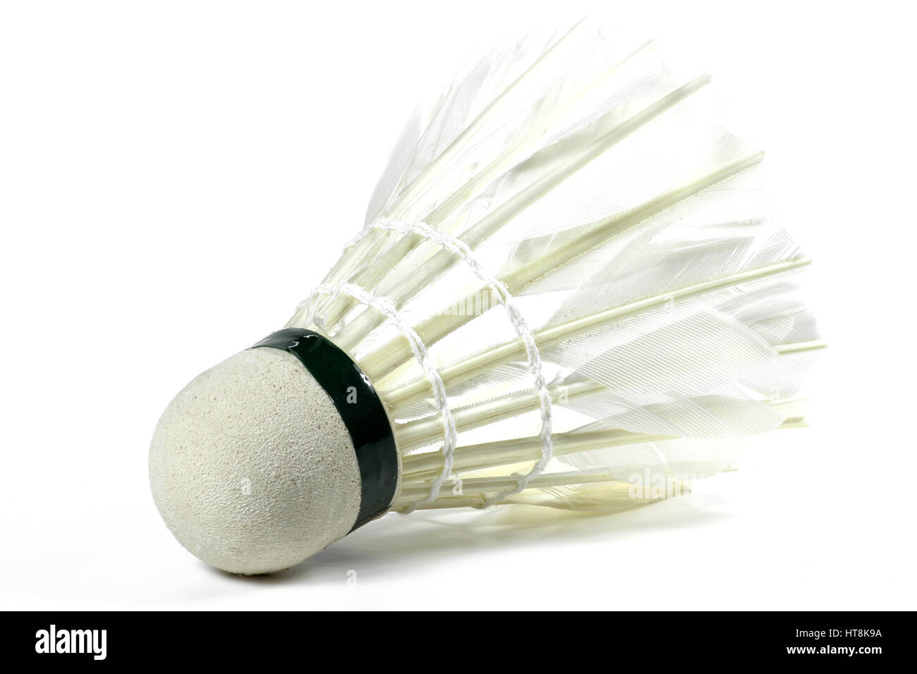 shuttlecock with feathers isolated on white background Stock Photo - Alamy