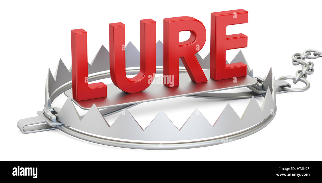 trap with lure, 3D rendering isolated on white background Stock Photo ...