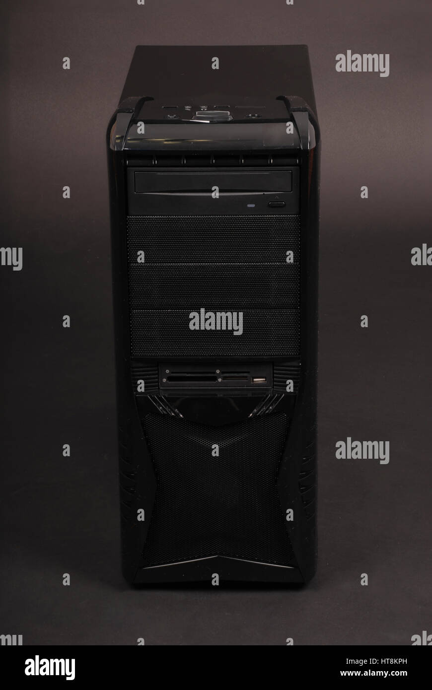 Personal computer. Isolated on black background black soft shadow Stock ...