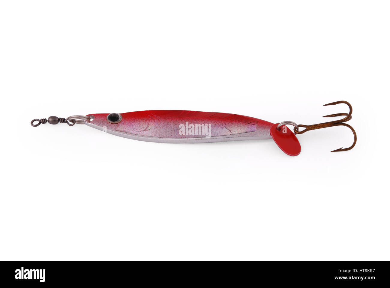 Red fishing bait isolated on white background with soft shadow Stock ...