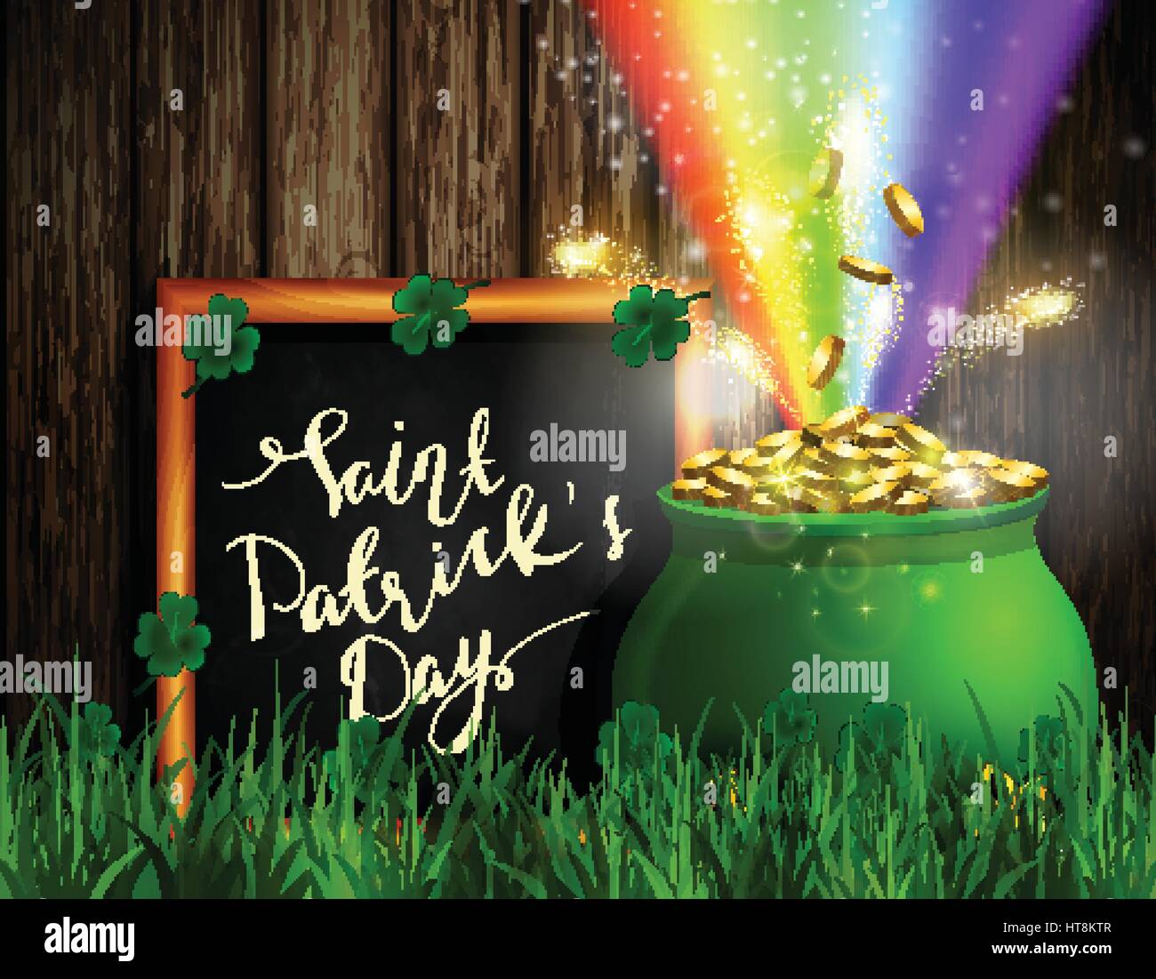 St. Patrick s Day symbol green pot Stock Vector Image & Art - Alamy