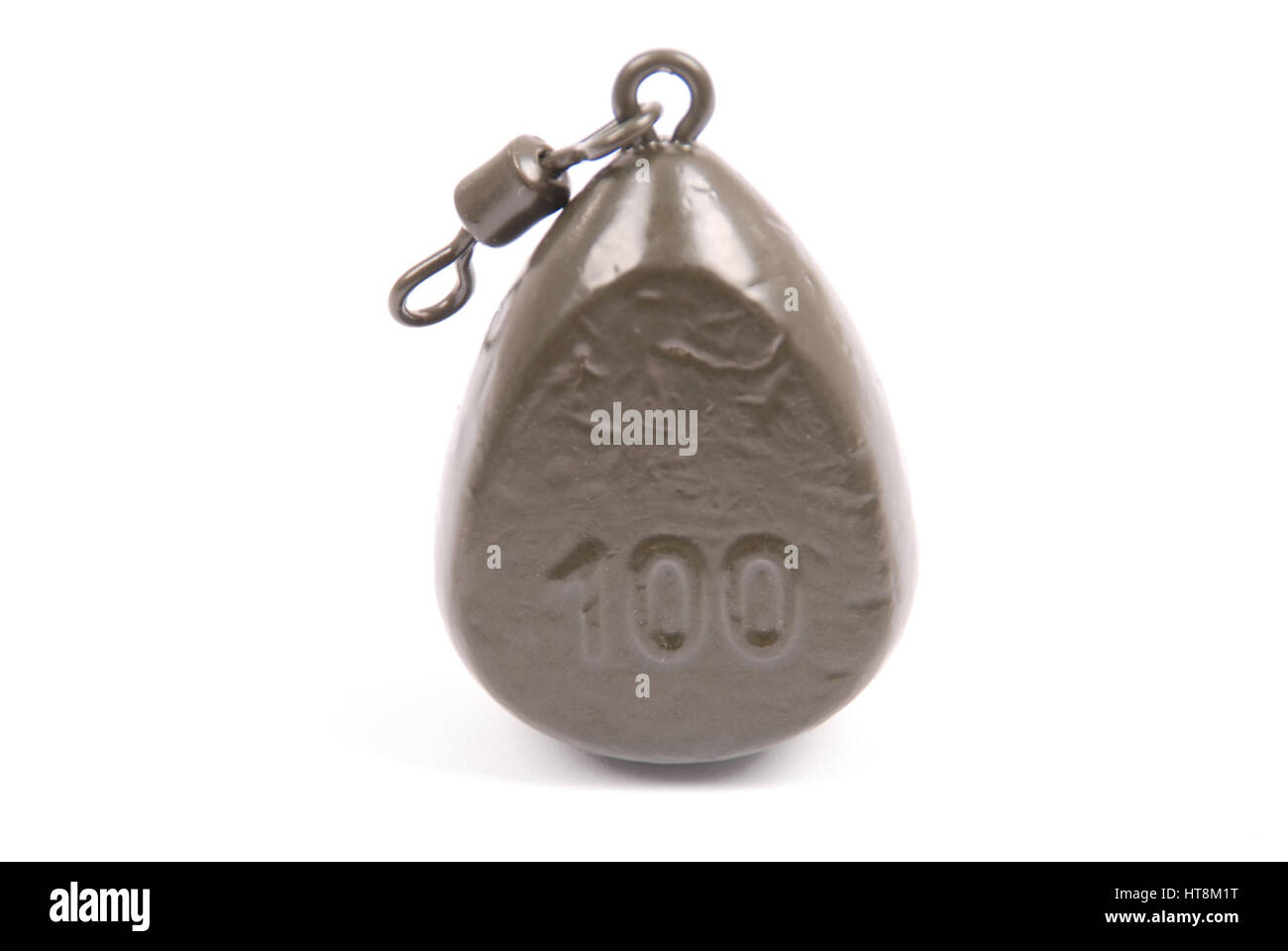 Lead fishing sinker isolated on white background Stock Photo - Alamy