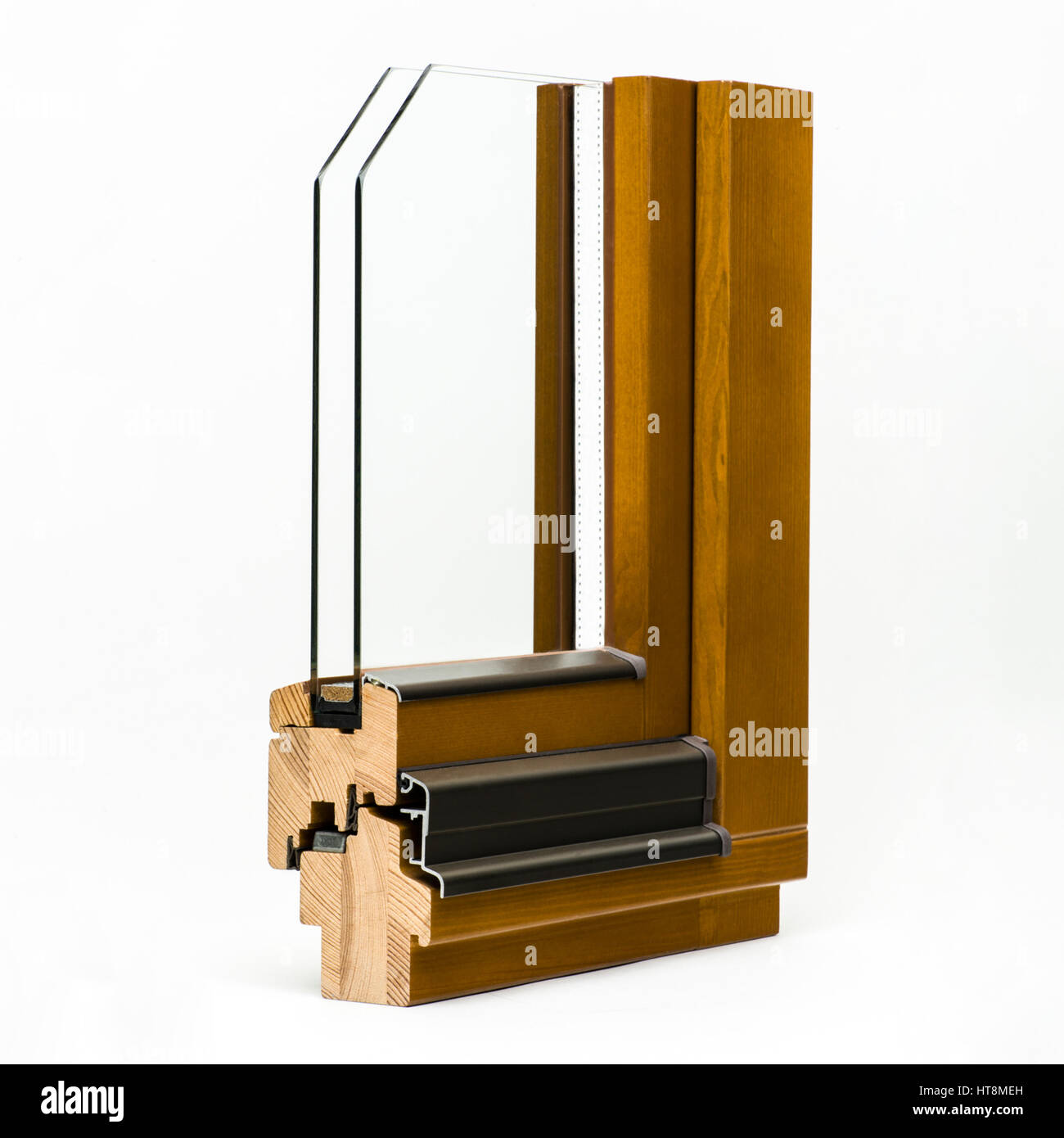 wooden window sample isolated on white background Stock Photo - Alamy