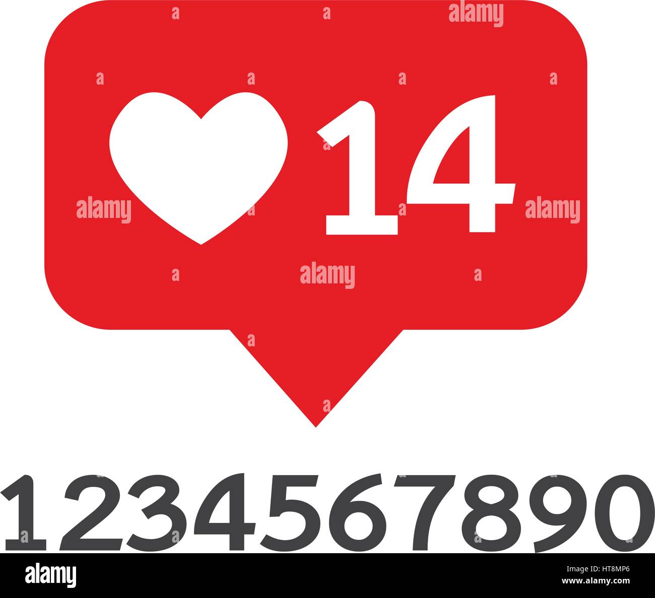 Like Counter Icon illustration design Stock Vector Image & Art - Alamy