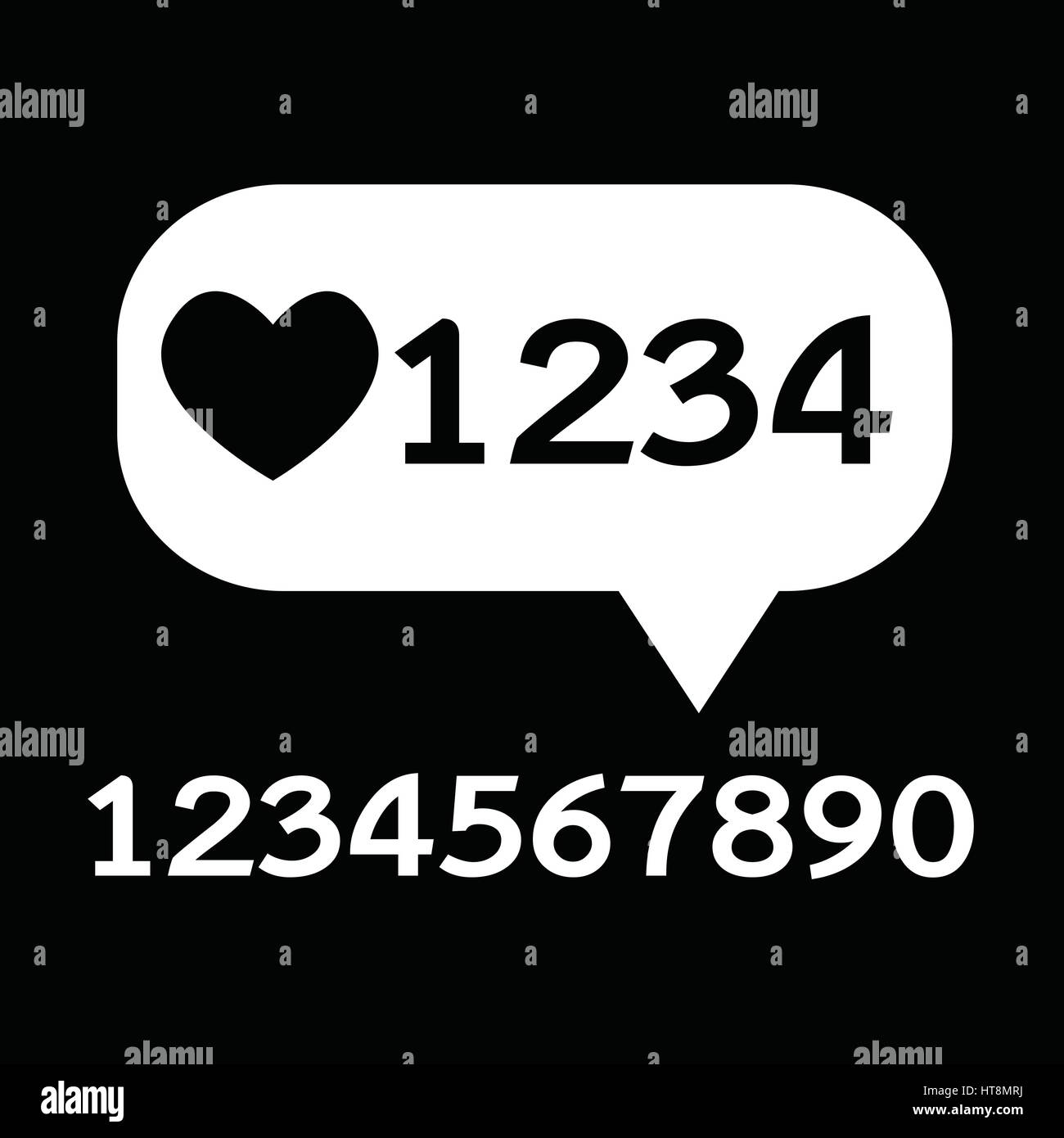 Like Counter Icon illustration design Stock Vector Image & Art - Alamy