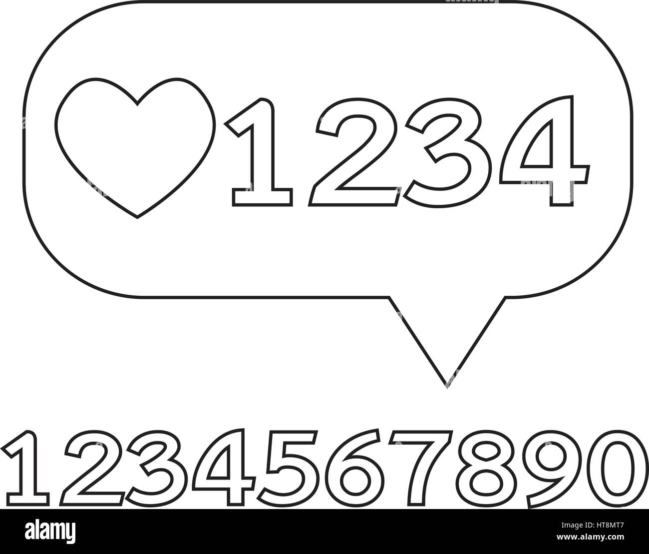 Like Counter Icon illustration design Stock Vector Image & Art - Alamy