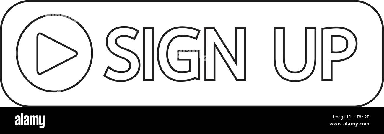 sign up button icon illustration design Stock Vector Image & Art - Alamy