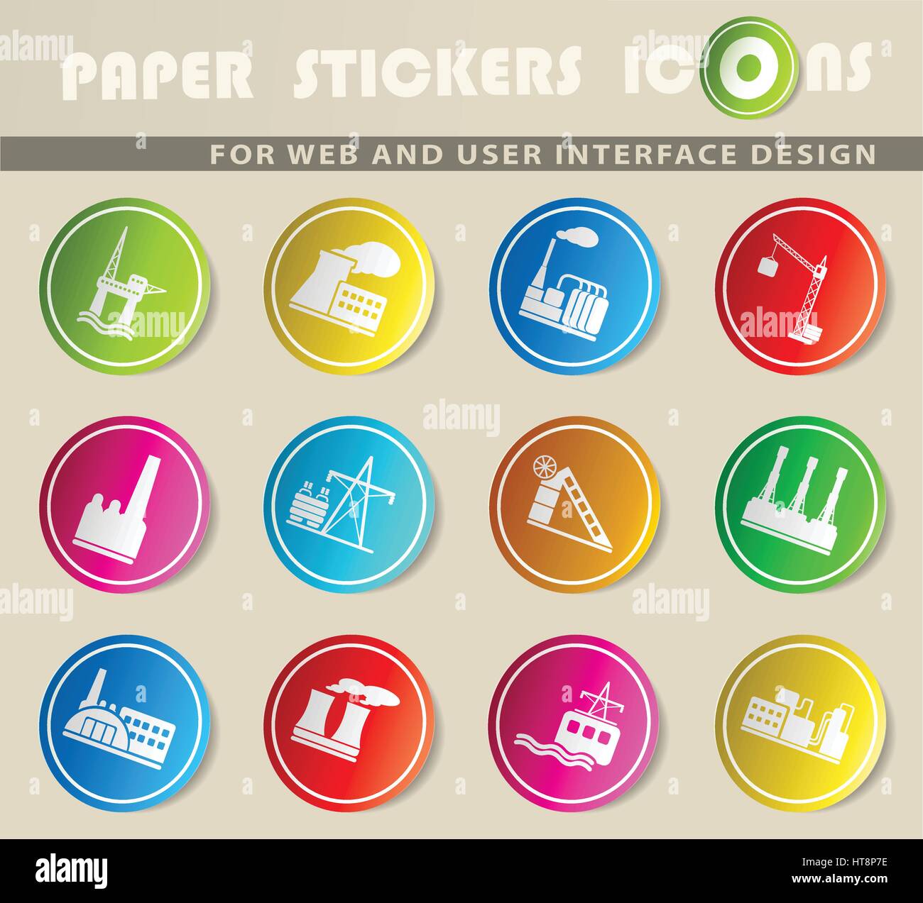 Industrial simply symbol for web icons and user interface Stock Vector ...