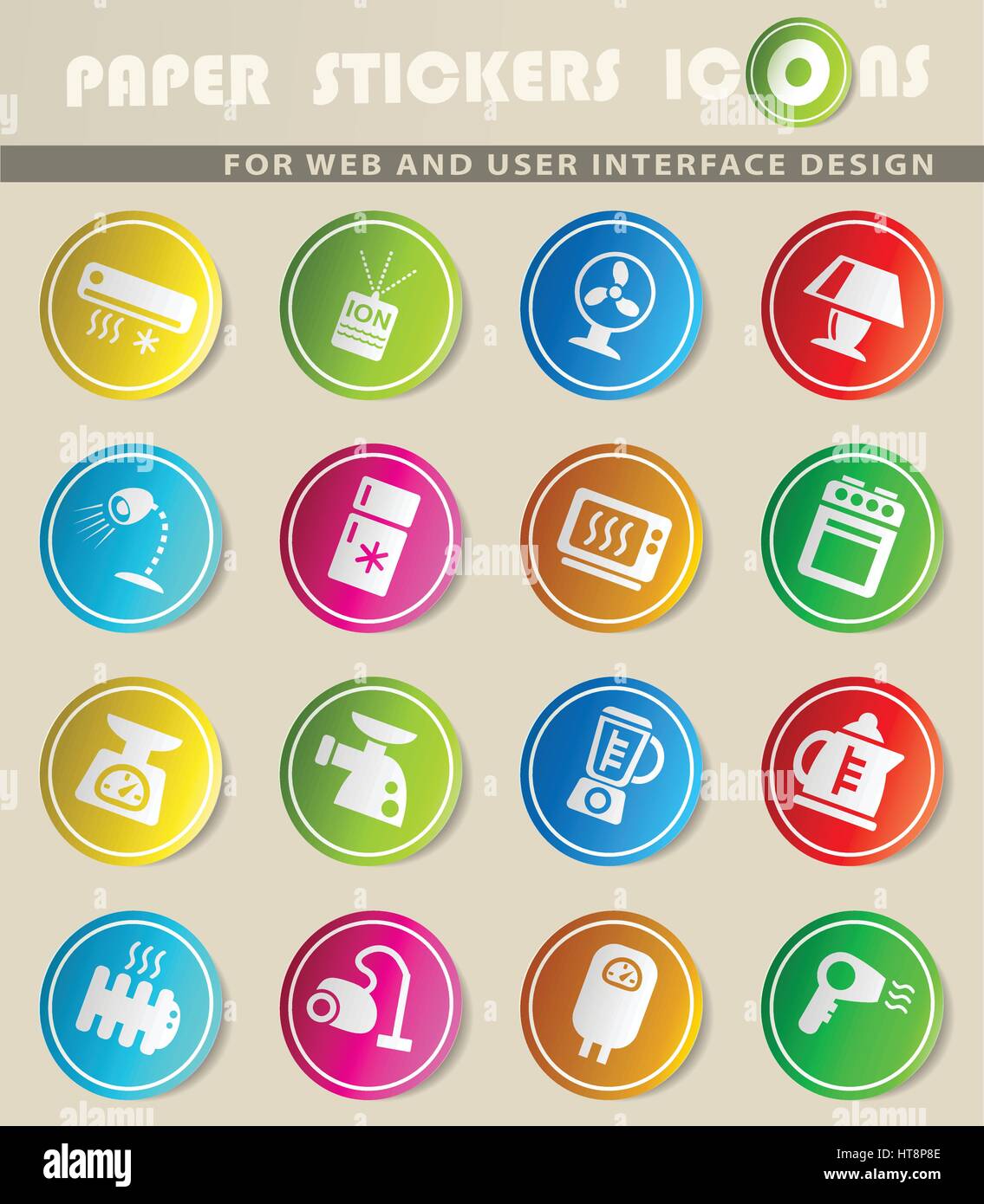 home appliances web icons for user interface design Stock Vector Image ...