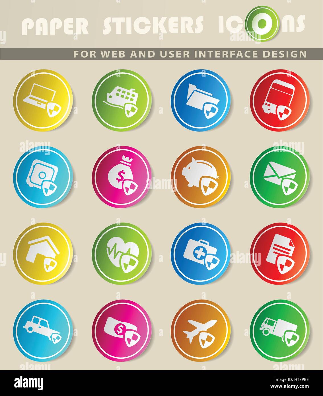 Insurance simply symbol for web icons and user interface Stock Vector ...