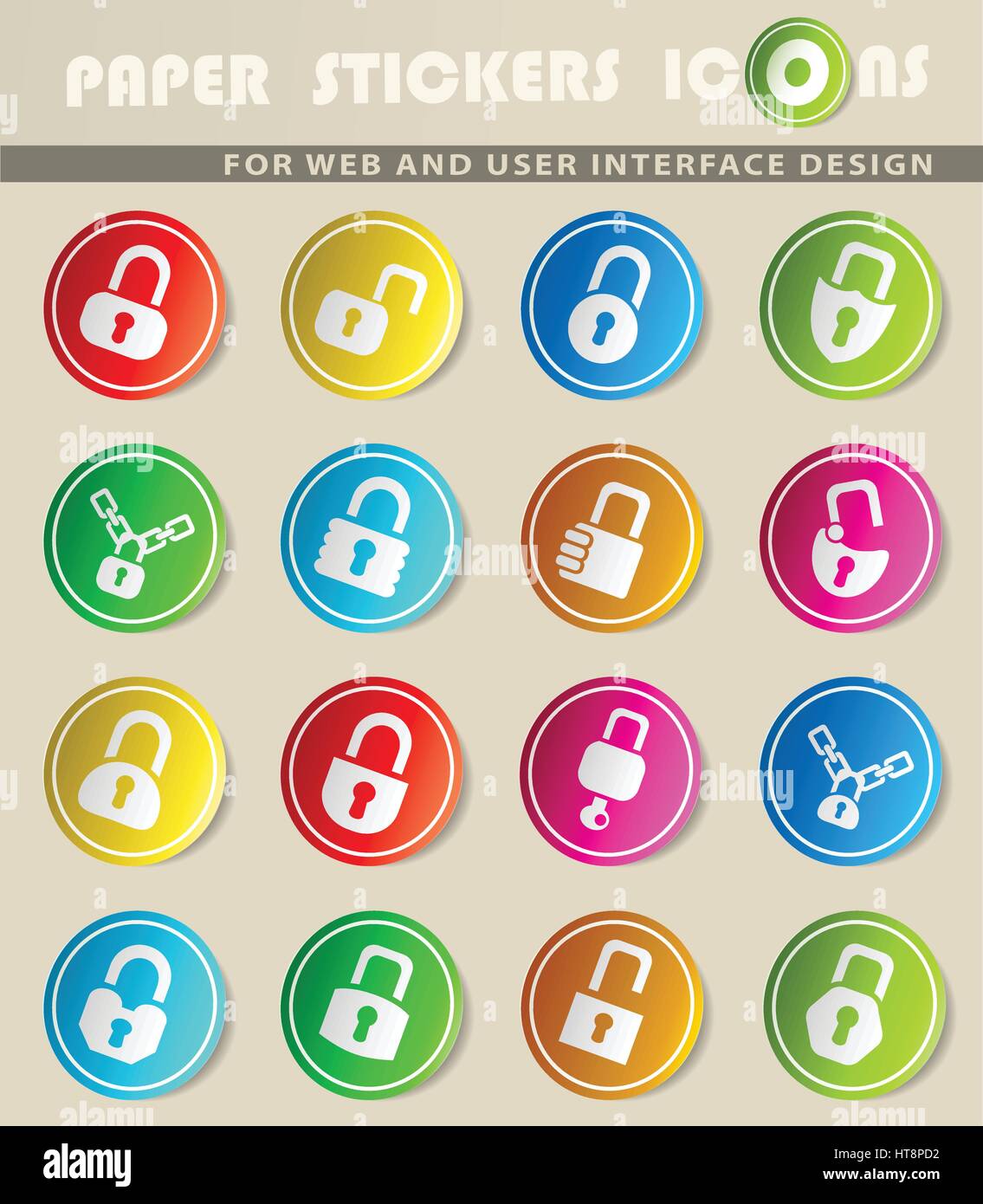 lock web icons for user interface design Stock Vector Image & Art - Alamy