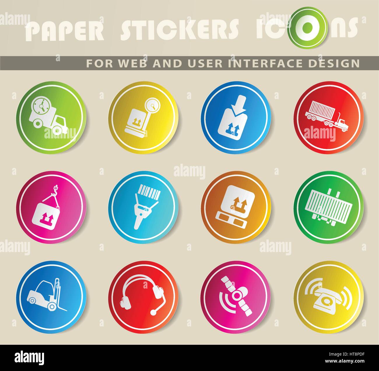 Logistics simply symbols for web and user interface Stock Vector Image ...